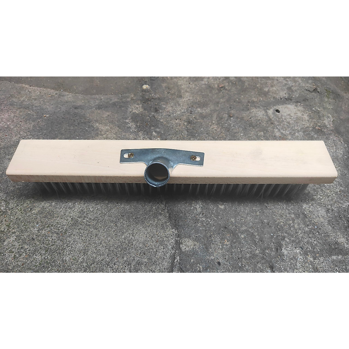 16" Heavy-Duty Rough Surface Floor Brush,Stainless Steel Wire Large Deck Scrub Brush 16" x 2.7” Removes Snow, Dirt & Grime on Drivways, Steps, Patios, Decks, Tile, Cement Without Stick (16")