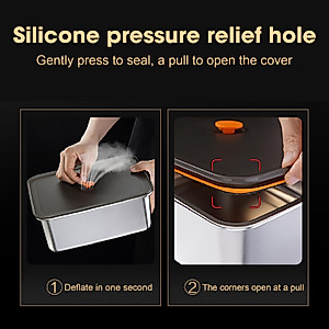 Stainless Steel Containers With Lids, Stainless Steel Food Containers, Food Storage Container, Metal Leak Proof Food Container Box Adult Box for Home (500ml)