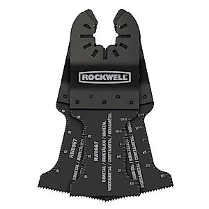 Rockwell RW8967.3 Sonicrafter Oscillating Multitool Extended Life Bimetal Wood & Nail End Cut Blade (3-Pack), 1-3/8"