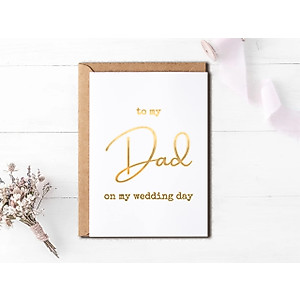 To My Dad On My Wedding Day Card - Bride's Father Of The Groom Gift For Him - Wedding Day Card - To My Dad Card - To My Father Card
