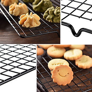 OwnMy Set of 2 Baking Cooling Rack, 10” x 16” Non-Stick Heavy Duty Wire Oven Safe Cooling Rack for Roasting and Baking