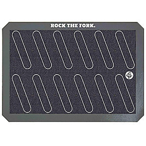 Rock the Fork - Baking Mats - Eclair Template (4-pack) Non-Stick Silicone. These Eclair Mats are Designed for Style & Function. 11 5/8" x 16 1/2" Size.