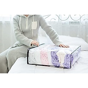 DoYiKe Clear Vinyl Zippered Storage Bags with Zipper for Blanket, Pillow, Quilts, Clothes, Bedding, Sweater, Clothing