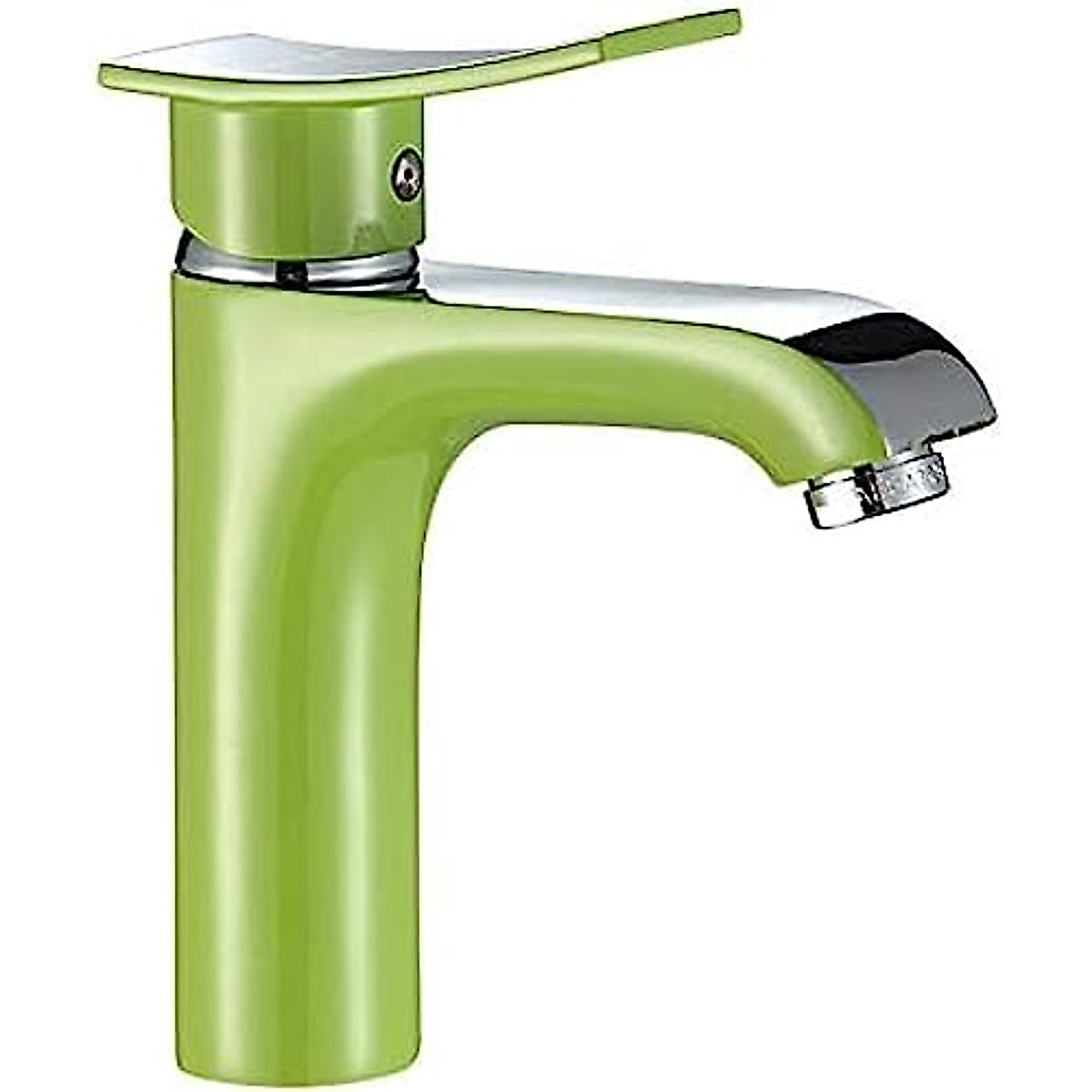 NANZU Kitchen & Bath Fixtures Taps Faucet,Baked Green Paint Hot and Cold Water Basin Faucet Short Paragraph Above Counter Basin Faucet