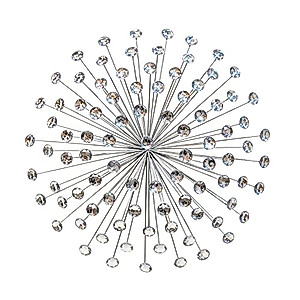 Stratton Home Decor SHD0192 Acrylic Burst Wall Decor, 24", Silver, 24.00 W X 5.00 D X 24.00 H