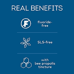 Tom's of Maine Natural Fluoride Free Botanically Bright Toothpaste, Peppermint, 4.7 Ounce, 6 Count (Pack of 1)