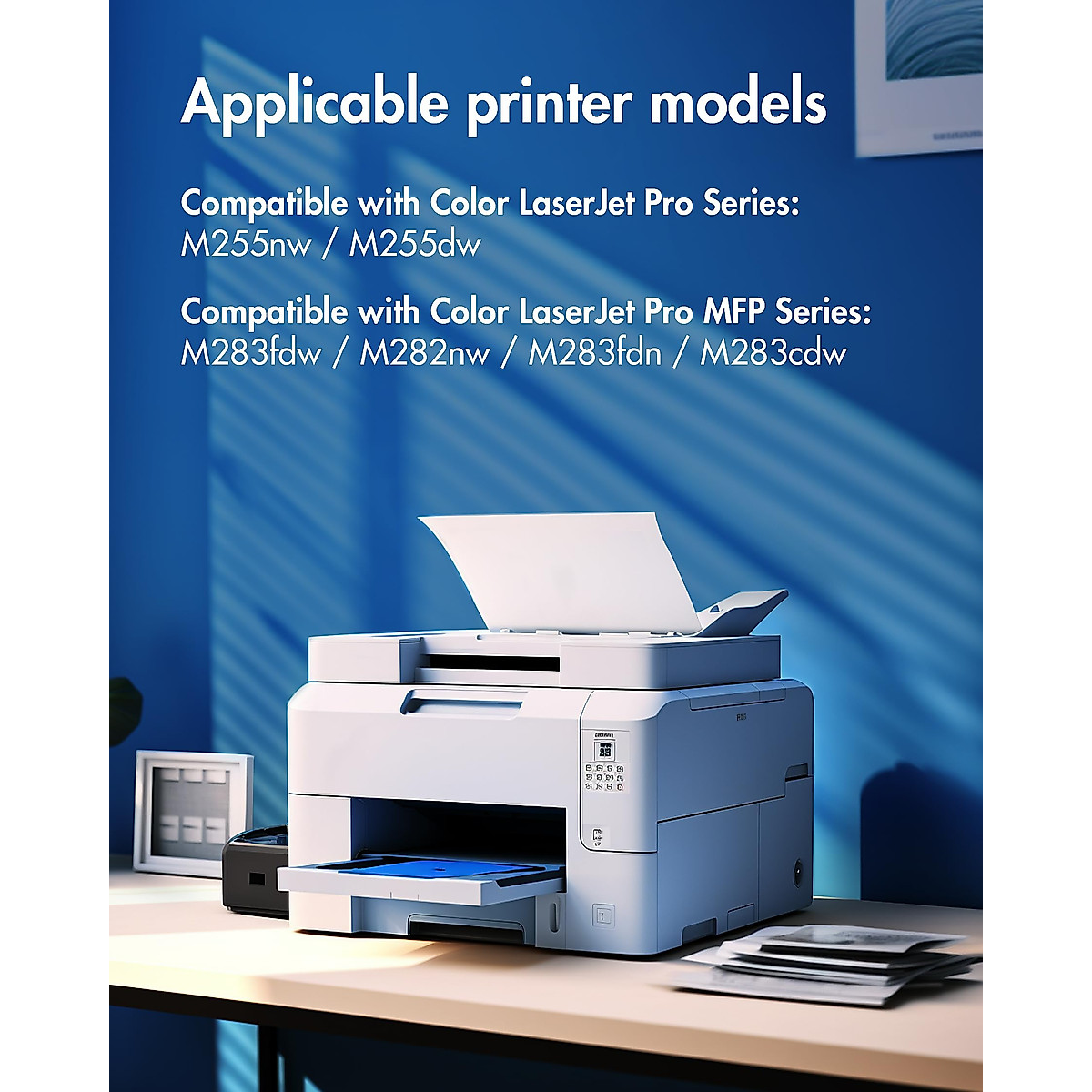 206X Toner Cartridges 4 Pack High Yeild-Replacement for 206A 206X Toner Cartridges 4 Pack HP Set Compatible with HP Color Laserjet MFP M283fdw M283cdw M255dw M283 M255( 4 Pack with Chip)