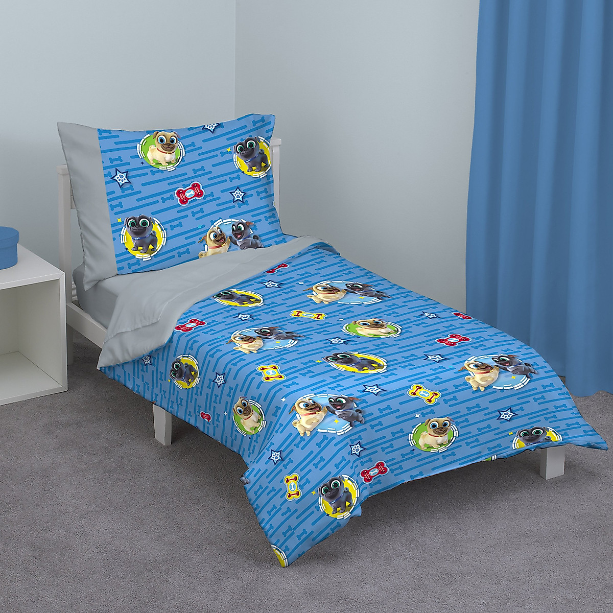 Disney Puppy Dog Pals 4 Piece Toddler Bed Set