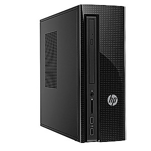 HP 260-A010 Premium Slimline Desktop - Intel Quad-Core Pentium J3710 up to 2.64GHz, 4GB RAM, 1TB HDD, DVD, 802.11bgn, Bluetooth 4.0, HDMI, USB 3.0, Windows 10 Home (Renewed)