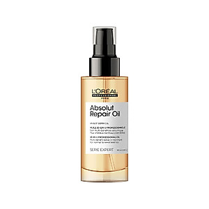 L'Oreal Professionnel Absolut Repair 10-in-1 Oil - Multi-Benefit Oil For Dry & Damaged Hair, Repairs Hair and Provides Shine With Quinoa and Proteins