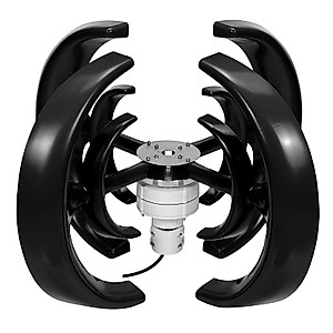 coldwind 12V 24V 4200W Vertical Axis Wind Turbines Generator Lantern 4 Blades Motor Kit Windmill Energy Charge Turbines for Home Camping-Black 24v