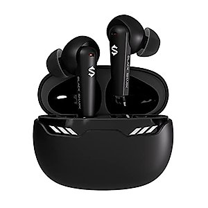 Black Shark Bluetooth Earbuds Wireless Earbuds with Emoji LED Light, Gaming Earbuds with 45ms Ultra Low Latency, Bluetooth 5.1, Music and Gaming Dual Modes, 24H Playtime, IPX5 Waterproof- Black