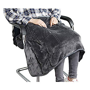 MAXTID Weighted Lap Blanket 39in x 23in 8 Lbs + Weighted Shoulder Wrap 2 lbs