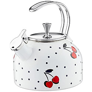 Kate Spade New York Vintage Cherry Dot Tea Kettle, 3.70 LB, Multi