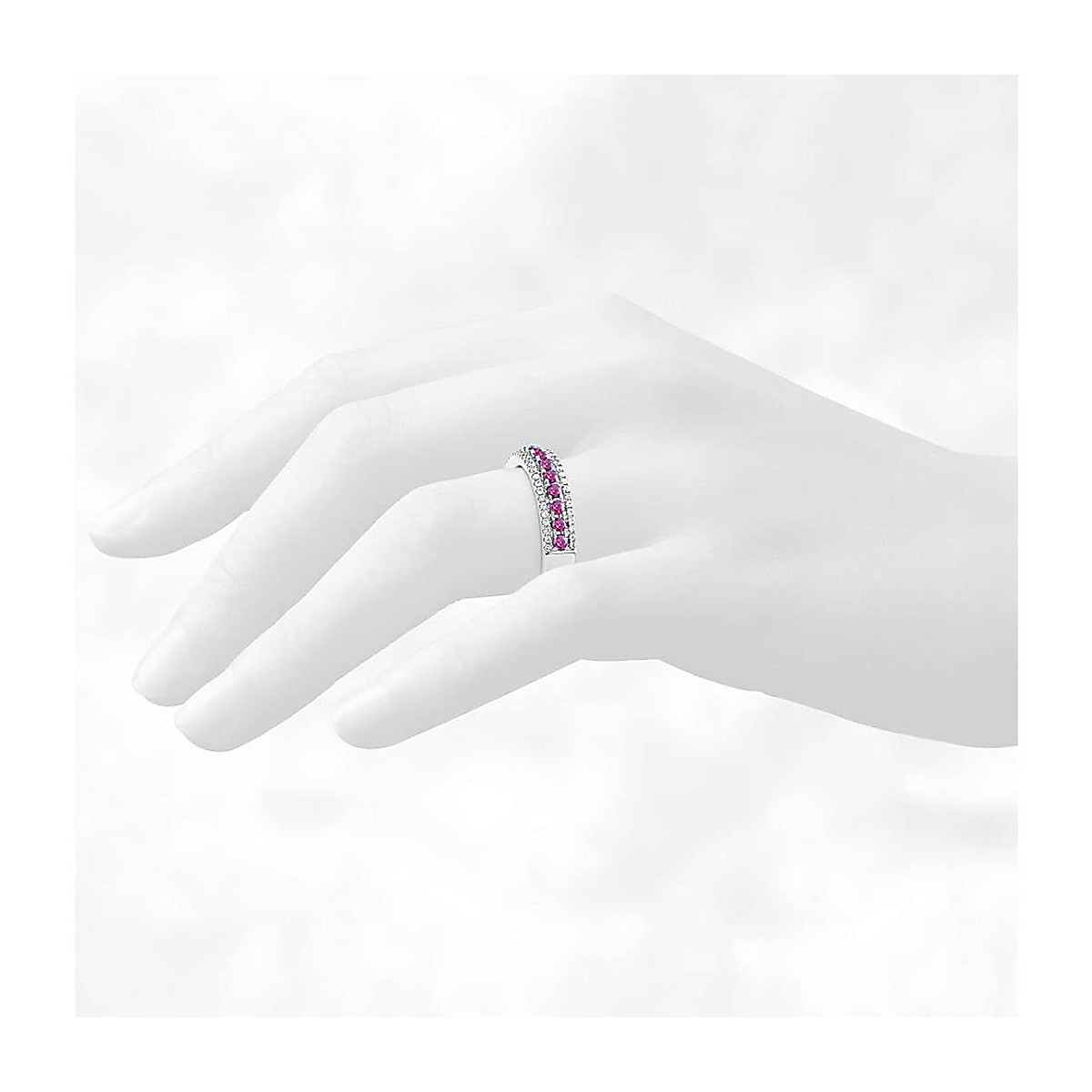 christian jewelry for women 90 year old birthday gifts for women gifts for women who have everything rings women Engagement dress matching Ring Created Pink Sapphire Ring Sterling-Silver Ring Size: 6