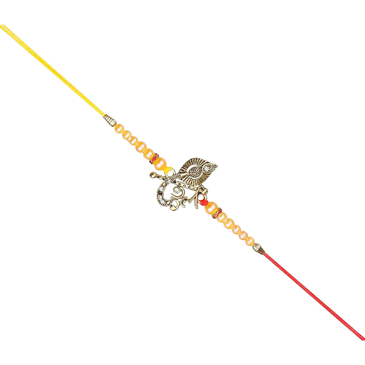 CHERKRAFT Jai Shree Krishna Morpank Flute Rakhi for Brother (Pack of 1) Rakhi Thread for Men/Boy Raksha Bandhan (Design 3, Standard)