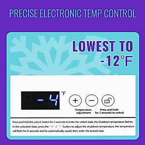 DEMULLER Chest Freezer, Small Deep 4.0 Cubic Feet White Freezing Machine, Compact Top Open Door with Electronic Panel, Temp Range -12 ℉ to 50 ℉, Two Storage Wire Baskets, Manual Defrost
