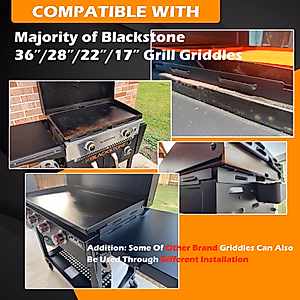 Wind Guards for Blackstone 28 inch Griddle, Magnetic Wind Screens, Blackstone Griddle Accessories, Fit with Hood, Rear Grease Cup and Side Shelf, Heat Shield for Side Table, Grilling Gifts, Black