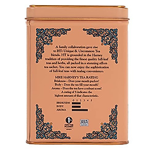 Harney & Sons Peaches & Ginger Black Tea, 20ct sachet tin