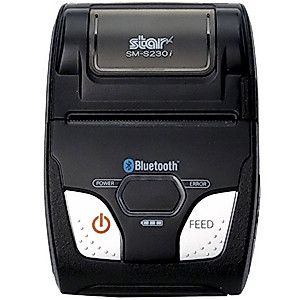 Star Micronics SM-S230i Compact and Portable Bluetooth/USB Receipt Printer with Tear Bar - Supports iOS, Android, Windows