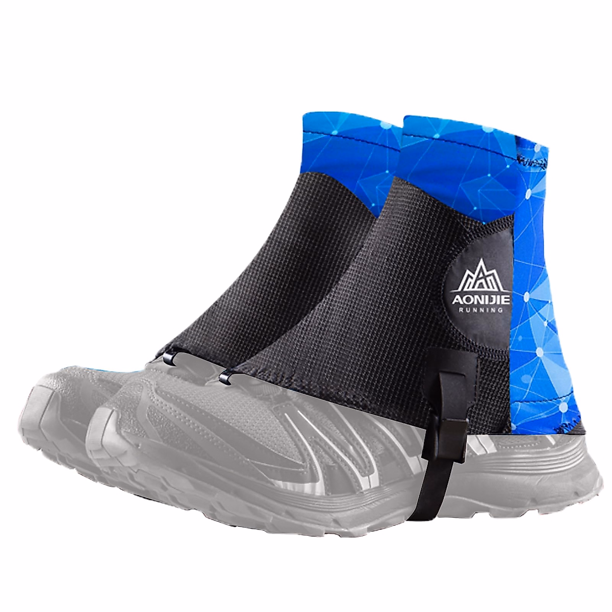 Azarxis Low Trail Gaiters Reflective Ankle Gators Protective Shoe Covers with UV Protection & Breathable & Sand prevention for Women & Men & Youth Hiking Climbing (Blue)