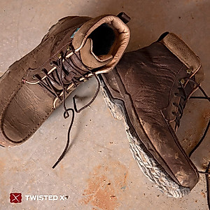 Twisted X Men’s 6” Hiking Boot - Work Hiker Boots Crafted with Full-Grain Leather Upper, Three-Quarter Length Composite Insole, Compression EVA Midsole, and Rubber Outsole, Dark Brown, 10(M)