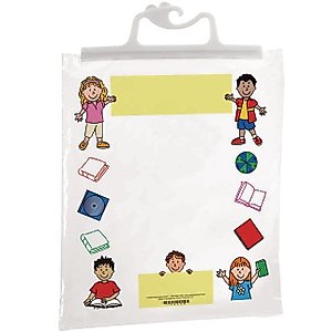 Really Good Stuff Hang-Up Clear Plastic Bags – Store Student Materials, Books, Center Activities – Safely Send Home Assignments – Sturdy Snap Shut Hanging Plastic Bags, 11”x13 3/4” (Set of 12)