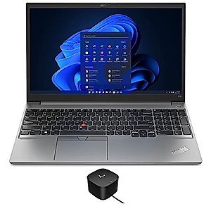 Lenovo ThinkPad E15 Gen 4 Home & Business Laptop (Intel i7-1255U 10-Core, 16GB RAM, 512GB SSD, Intel Iris Xe, 15.6" 60Hz Full HD (1920x1080), WiFi, Bluetooth, Webcam, Win 11 Pro) with 120W G4 Dock