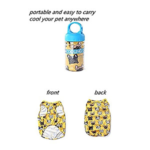 Cooling Dog Harness for Small Medium Dog Pet Ice-Cooling Clothes Comfort Fits Puppy Cooler Vest Shirt for Summer (Yellow, XL)