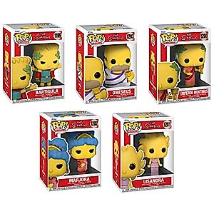 Funko POP! The Simpsons Collector Set - Bartigula Bart, Emperor Montimus, Lisandra Lisa, Marjora Marge, and Obeseus Homer