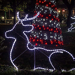 Solar Powered LED Rope Lights - 40FT 8 Modes 100 LED Solar Outdoor Rope String Lights Waterproof Tube Light Copper Wire Fairy Lights for Garden Camping Fence Yard Balcony Wedding Decor (Cool White)