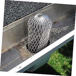 Angoily Aluminum Downspout Filter 6 Pcs Leaf Filter Gutter Downspout Diverter Downspout Filter Cover Drain Strainer Downspout Aluminium Filter Strainer Flexible Filter Material Aluminum