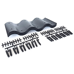 Bariboo Wave Wine Bottle Holder - Wine Rack Inserts for Cabinet That Fits 12 Bottles, Premium Plastic Countertop Wine Rack (Black, L)