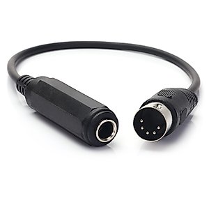 MOBOREST 6.35mm(1/4) TRS to 5-Pin DIN MIDI Cable Adapter Connect an Speaker
