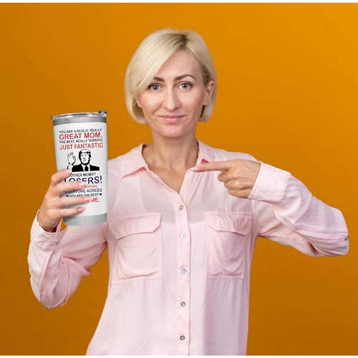 Mothers Day Gifts for Mom from Daughter, Son, Kids - Ideas for Mother's Day, Birthday, Christmas - Present for Mom 20oz Tumbler, Stainless Steel, Double Wall Insulated, Keeps Drinks Hot or Cold, White