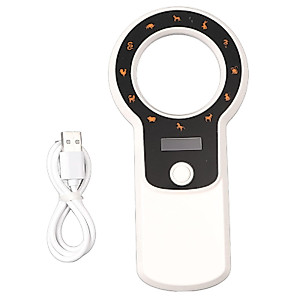 Animal Microchip Scanner, Cordless Pet Chip Scanner, Handheld Data Storage Pet Chip ID Scanner, for Animal, Pets, Pigs, Dogs, Cats