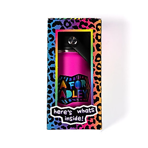 A FOR ADLEY Merch Official Product Adley's Super Cold and Colorful Neon Rainbow Water Bottles For Fun, School, Travel or Anytime You Would Want a Cold Drink (Neon Pink)
