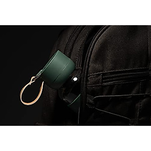 Boukali 400ML Glass Water Bottle With Magnetic Leather Strap/Silicone Sleeve/Leak Proof BPA Free (Green)