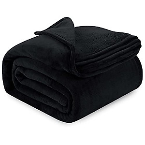 Utopia Bedding Fleece Blanket King Size Black Lightweight Fuzzy Soft Anti-Static Microfiber Bed Blanket (90x102 Inches)