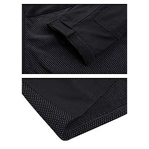 CRYSULLY Men's Spring Sport Assault Military Camo Tactical Combat Shirt Black