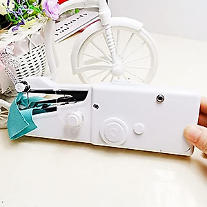 Handheld Sewing Machine, Electric Handy Sewing Machine, Stitch Sew Quick Portable Mending Machine, Perfect for Beginners Sewing Clothes Fabric Curtain Pet Cloth Jeans