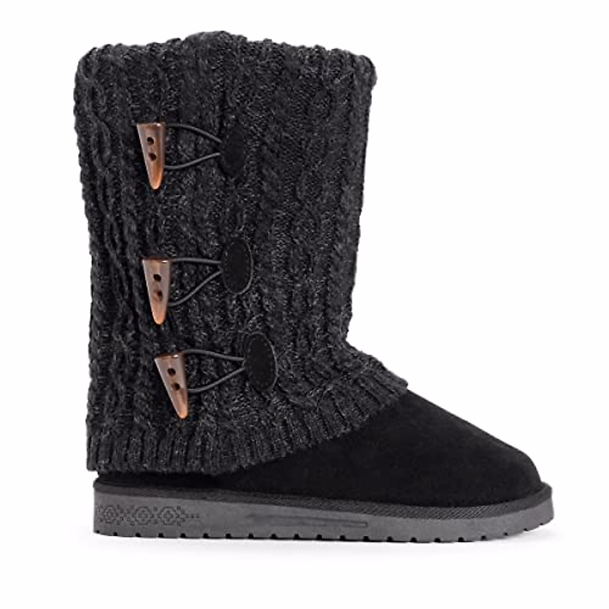 MUK LUKS Women's Cheryl Boot, Jet Black, 10