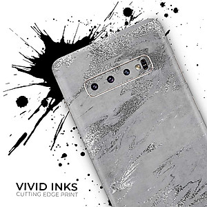 DesignSkinz Dark Silver Marble Swirl V9 Protective Vinyl Decal Wrap Skin Cover Compatible with The Samsung Galaxy S20 (Screen Trim &amp; Back Glass Skin)