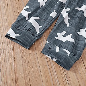 BIRTHDAY SHARK Baby Boy My 1st Easter Outfit Newborn First Easter Outfit Baby Bunny Clothes (White,0-3 Months)