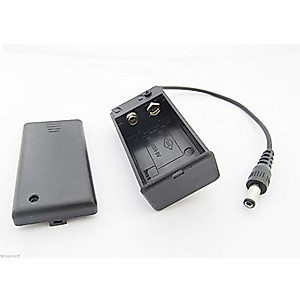 Connector and Terminal  9V 9-Volt PP3 Battery Holder Box Case Cover Switch DC Power 5.5mm x 2.1mm Male