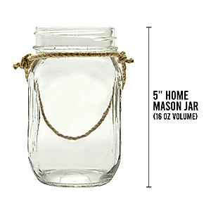 TenXVI Designs Remote Controlled Mason Jar Sconces with Roses and Eucalyptus - Set of 2 - Rustic Farmhouse, Boho, Country Western Home Wall Decoration for a Dining Room, Living Room, Bedroom - Gray