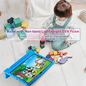 Foluu Galaxy Tab S8 Plus/S7 FE 2021/S7 Plus 2020 Tablet Case, Galaxy Tab S8 Plus 12.4 inch Kids Case, Shockproof Light Weight Handle Stand Case for Samsung Galaxy Tab S8 Plus/Tab S8+ 2022 (Blue)