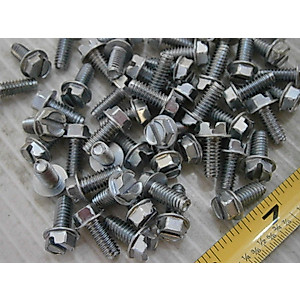 Mach Screws 12/24 x 1/2 Slot Hex Washer Head Steel Zinc lot of 50#485 Screw Assortment Kit Set
