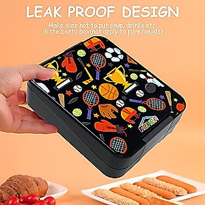 AOHEA Kids Bento Boxes Lunch Box for School, Leak-Proof Small Bento Box 4 Compartment Toddler Lunch Container for Daycare, Ideal Portions Size for Ages 3 to 7, BPA-Free&Dishwasher Safe(Ball)