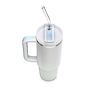 Halm Glass Straws - 6 Long 12 inch Bent Reusable Drinking Straws + Plastic-Free Cleaning Brush - Perfect for Bottles - 30 cm Made in Germany - Dishwasher Safe - Eco-Friendly